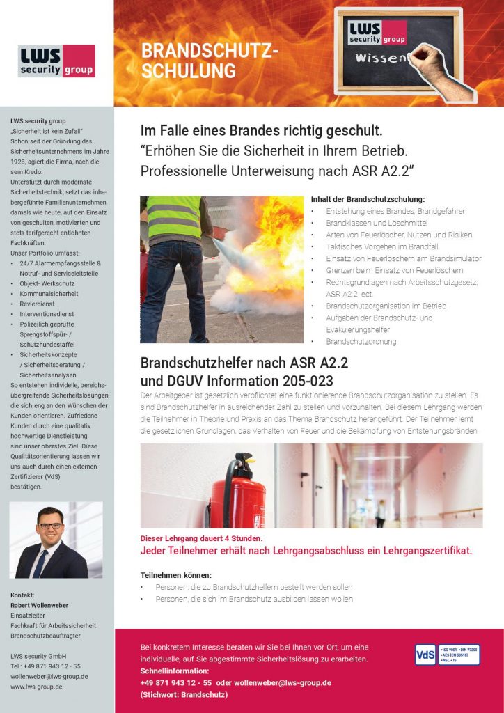 Brandschutzschulung - LWS Security Group